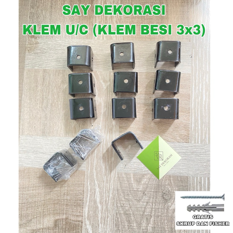Jual SAY DEKORASI KLEM BESI 3x3 TEBAL 3mm | Shopee Indonesia