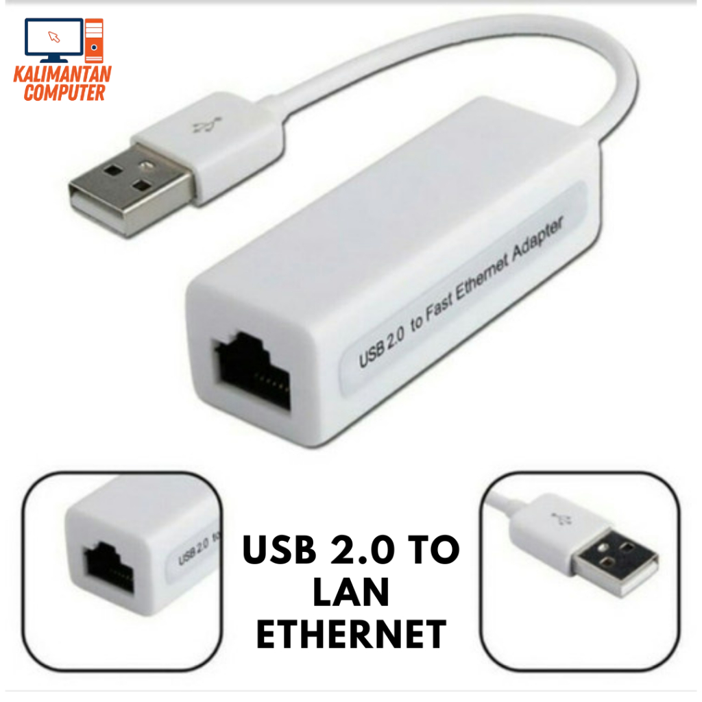 Jual USB to LAN Adapter USB 2.0 To RJ45 Ethernet Adapter CONVERTER ...