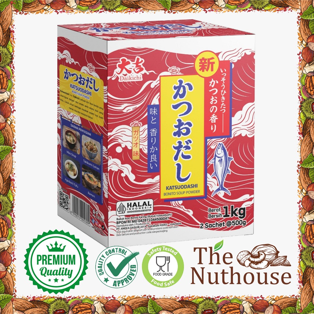 Jual 1KG DAIKICHI KATSUODASHI MERAH / BONITO SOUP POWDER / BUBUK KALDU ...