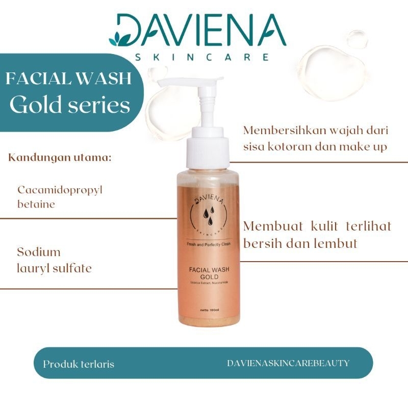 Jual Daviena Facial Wash Gold Series 100 ML | Shopee Indonesia