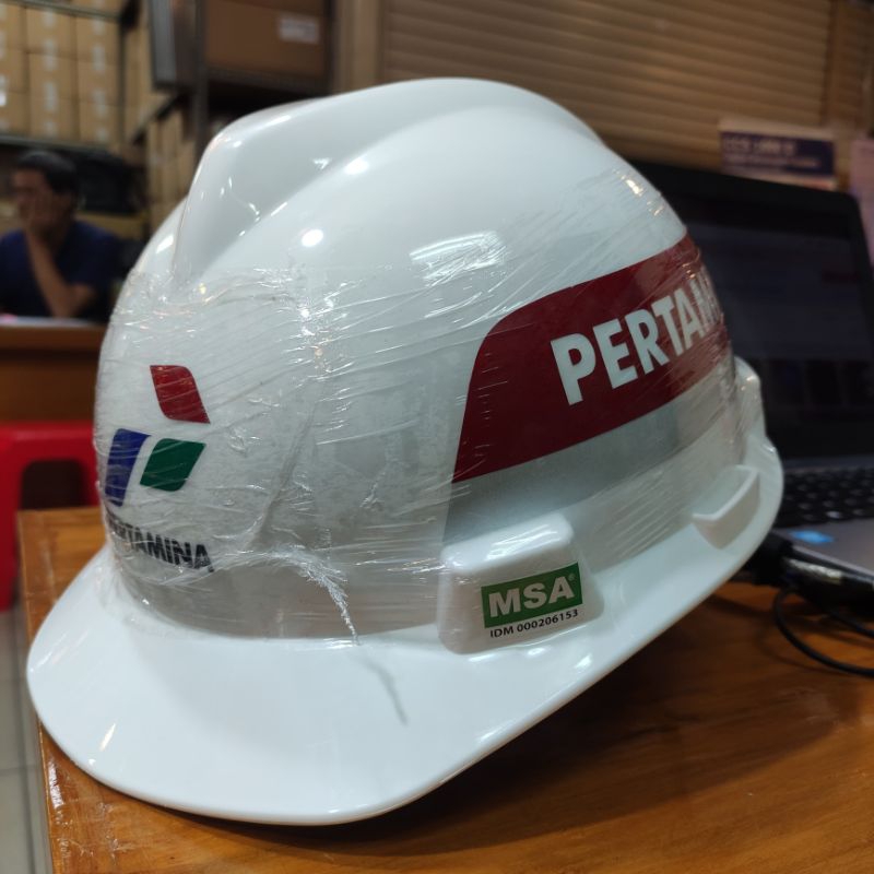 Jual Helm Safety Pertamina Putih Fastrack Plus Tali Dagu - Helm Msa V ...