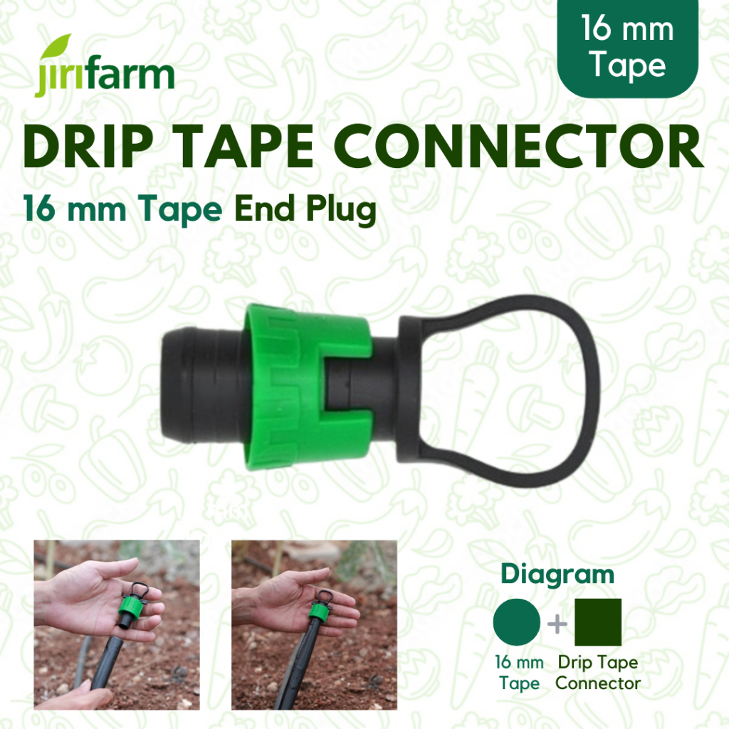 Jual JIRIFARM - Drip Tape Connector 16mm - End Line Plug 16 mm (Lock ...