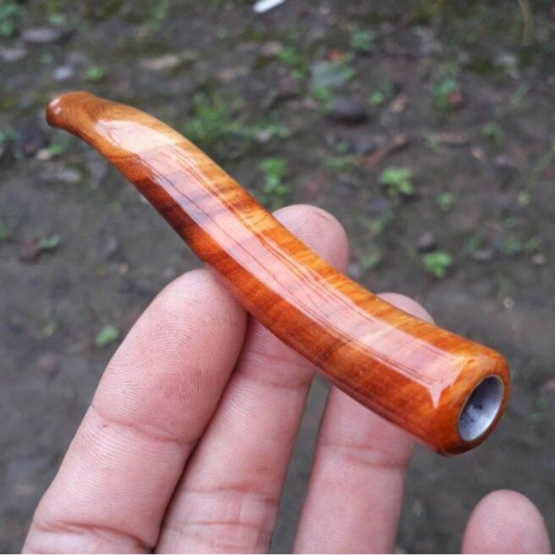 Jual PIPA KAYU KALIMASADA KUNING 10cm lengkung | Shopee Indonesia