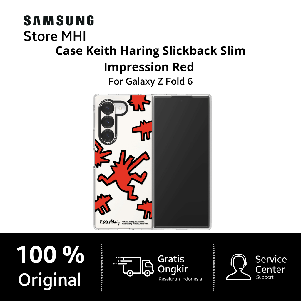 Jual Case Samsung Z Fold 6 Keith Haring Slickback Slim Impression Red ...