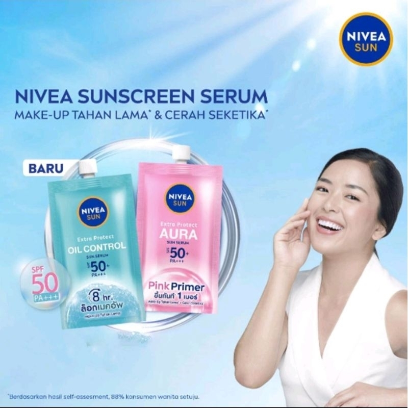 Jual Nivea Sun extra protect face serum SPF 50 instan Aura - oil ...