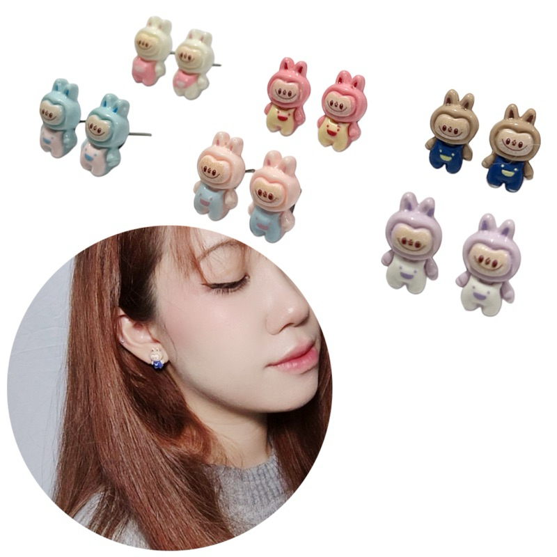 Jual Anting Tusuk Karakter Labubu Full Body Doff Stud Earrings Clay ...
