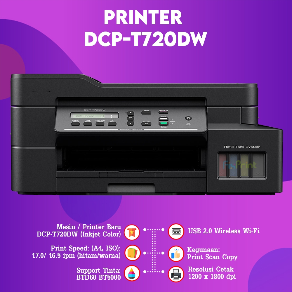 Jual FixPrint Printer Brother DCP-T720DW T720 WiFi Print Scan Copy ...