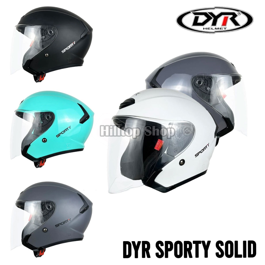 Jual Helm DYR Sporty Solid Half Face Motorcycle Helmet | Shopee Indonesia