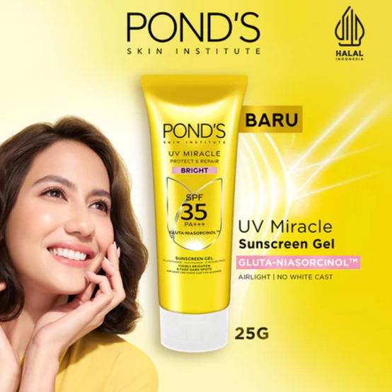 Jual PONDS UV MIRACLE BRIGHT SPF 35 25G (PINK) | Shopee Indonesia