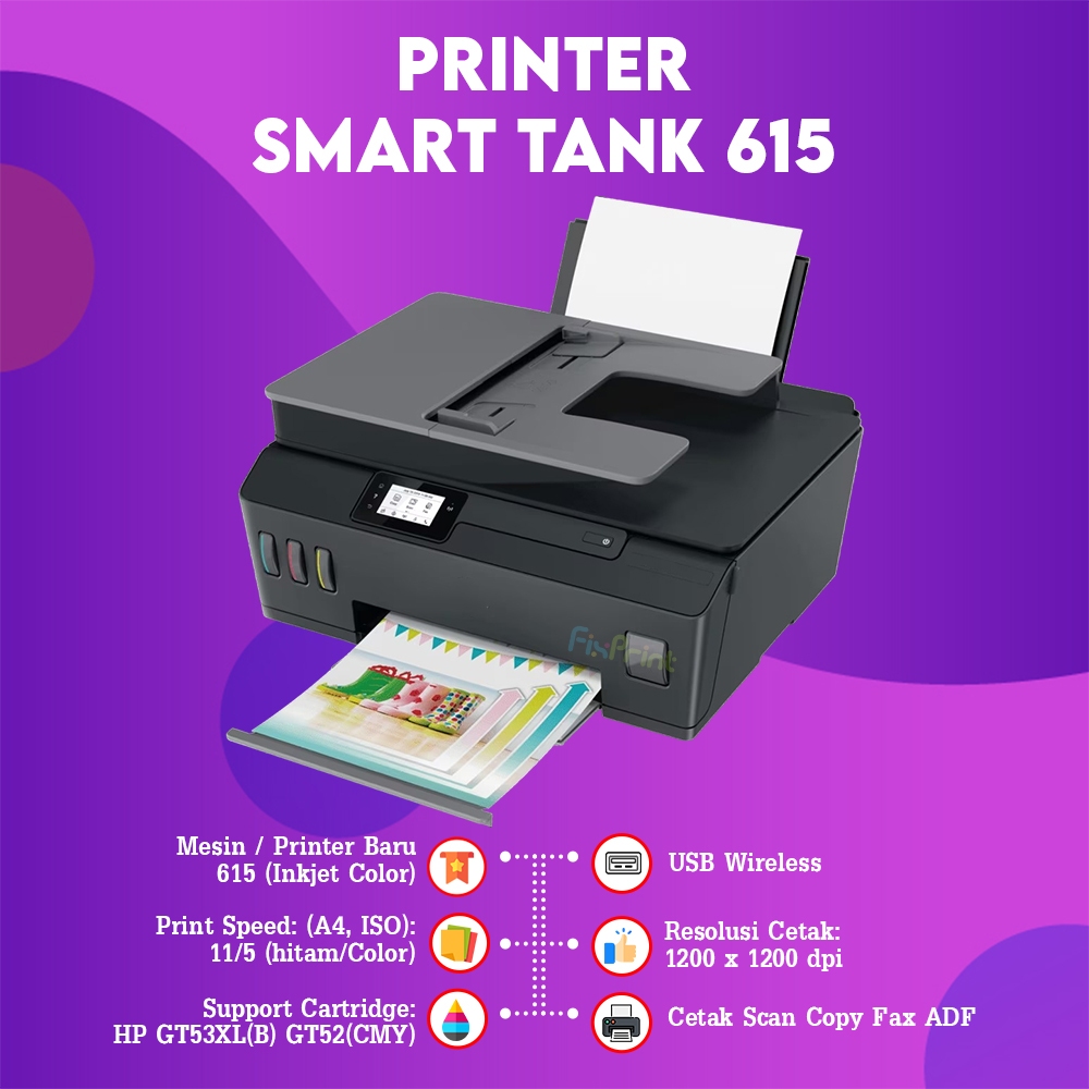 Jual FixPrint Printer SmartTank 615 Multifunctions Print Scan Copy AIO ...