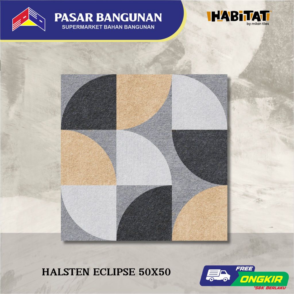 Jual Keramik HABITAT Halsten Eclipse I-Grip 50x50 Grade A | Shopee Indonesia