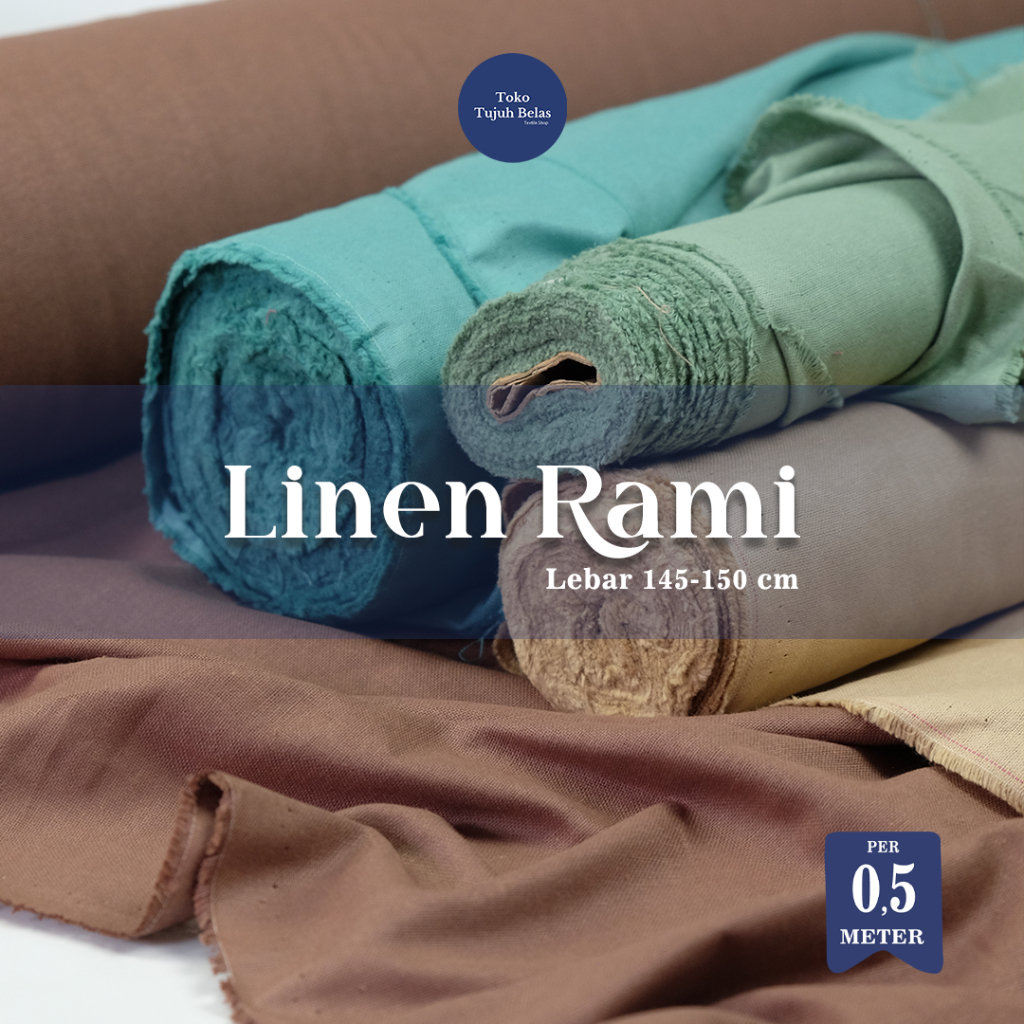 Jual Toko17 LINEN RAMI PER 0,5 METERAN kain eceran bahan kemeja, blouse ...