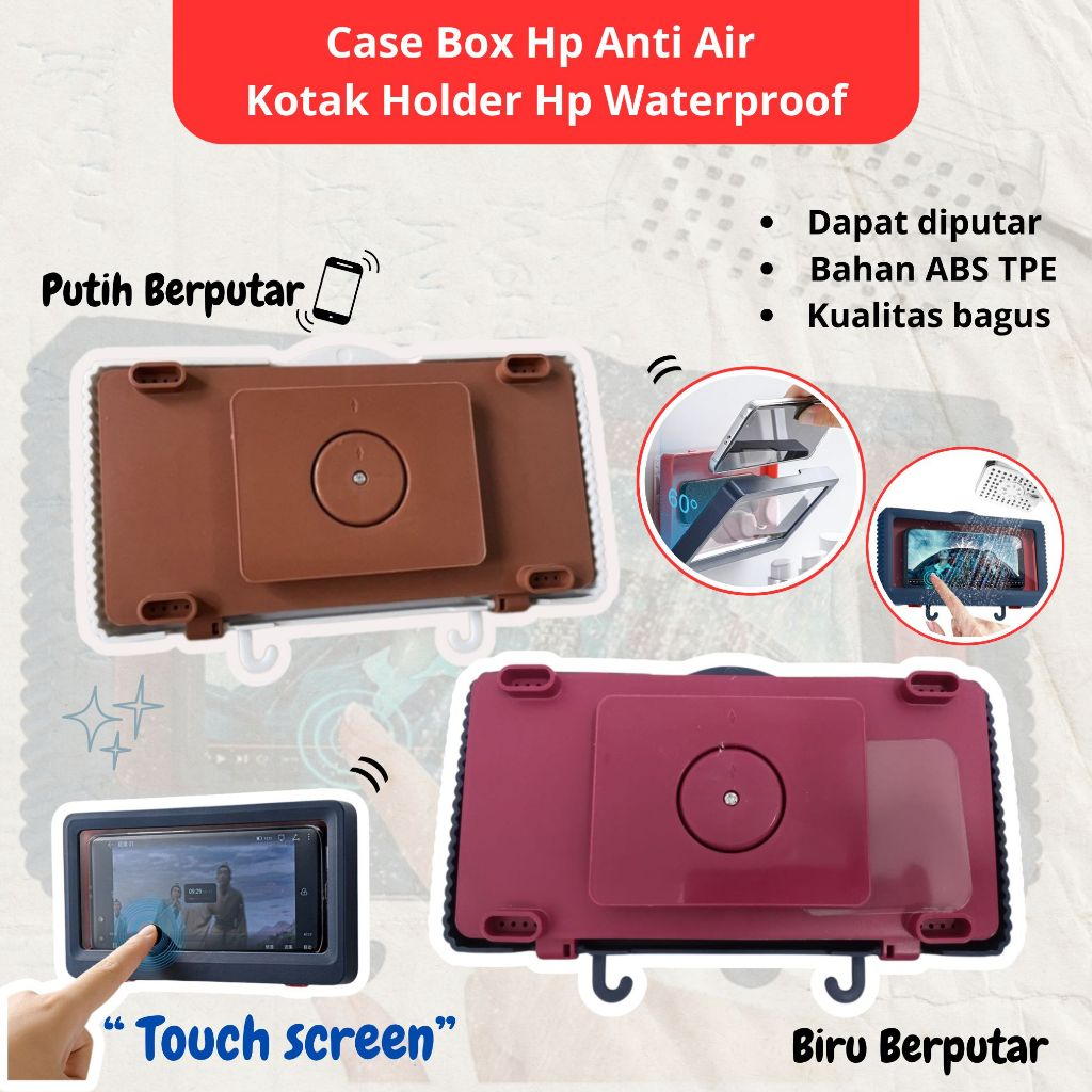 Jual TUTU Case Box Hp Anti Air Kotak Holder Hp Kamar Mandi Waterproof ...
