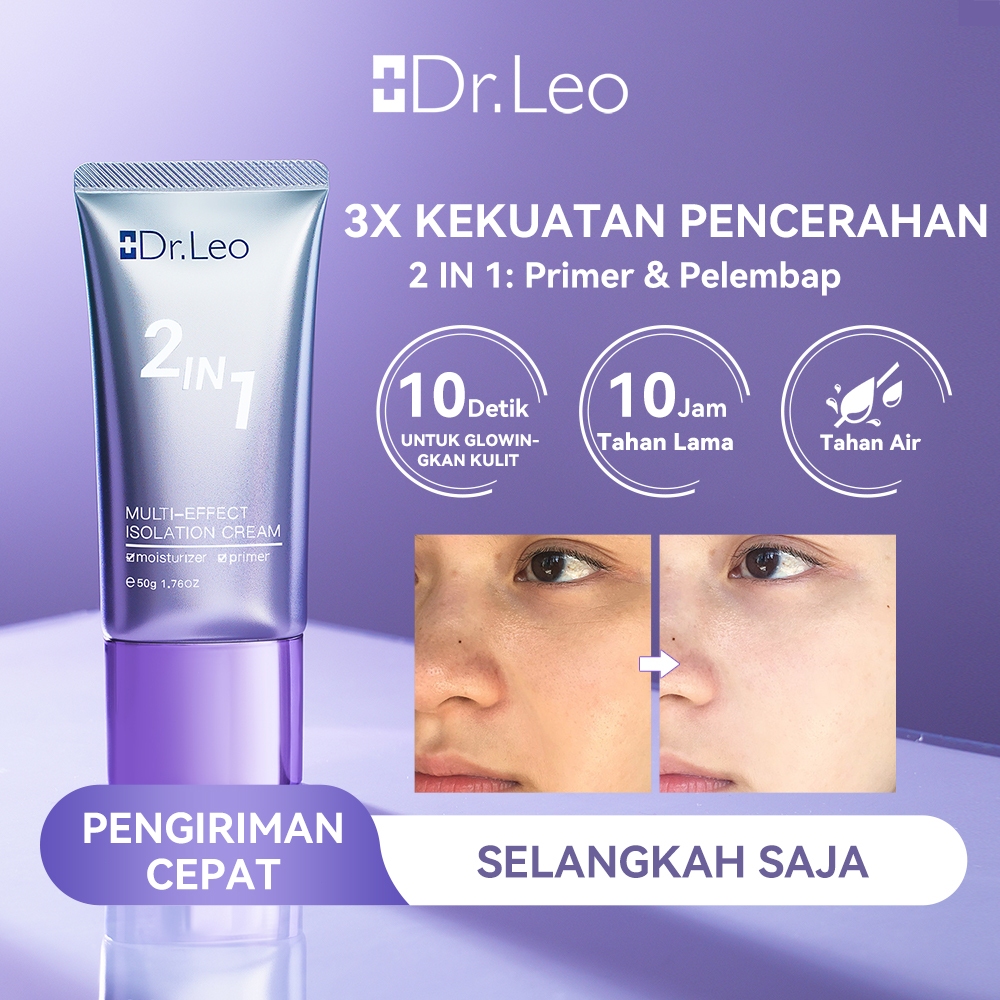 Jual Dr.Leo 2in1 Multi-Effect Isolation Cream Primer 50g Waterproof Make Up Base Brightening ...
