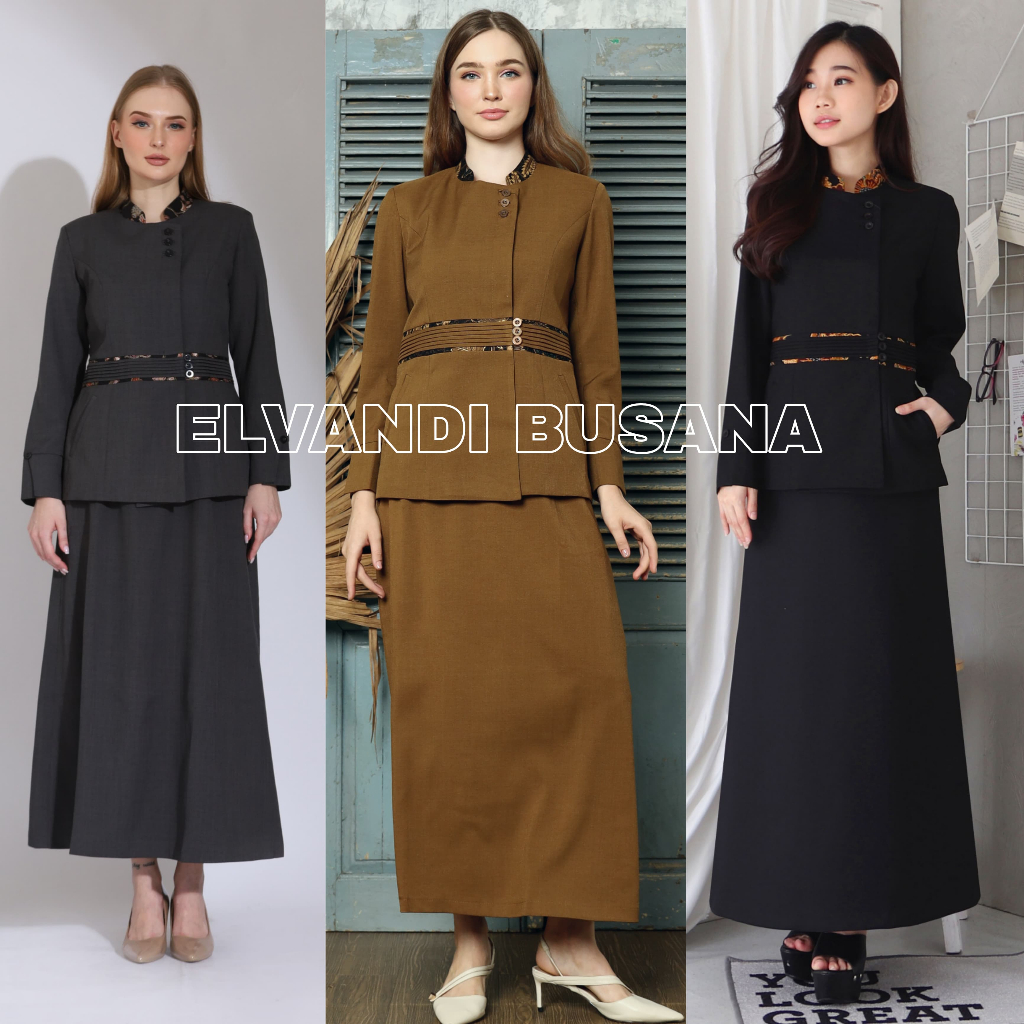 Jual Blazer Wanita Baju Kerja Kantor Seragam Dinas PDH PNS Pemda Guru ASN Wanita kode 7007 PA ...