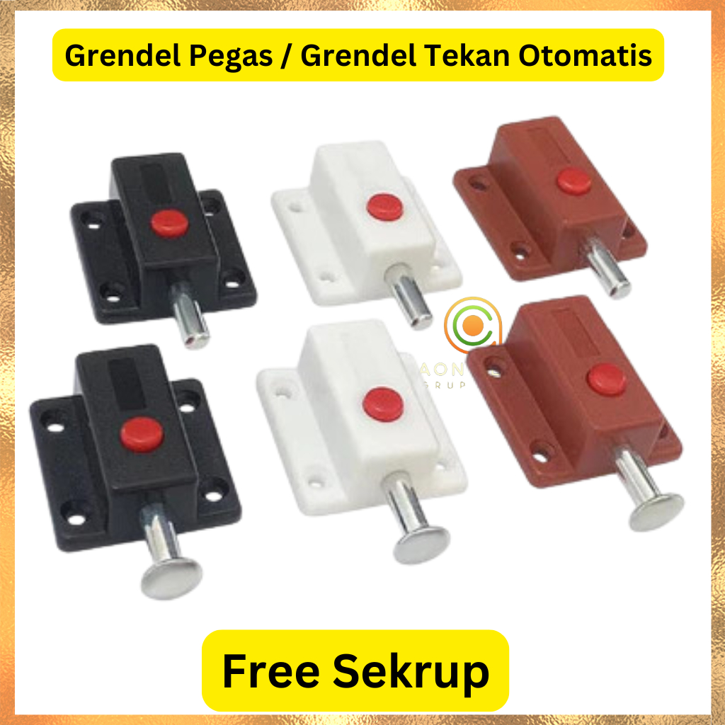 Jual Grendel Tekan / Grendel Otomatis Slot Pintu Otomatis | Shopee ...