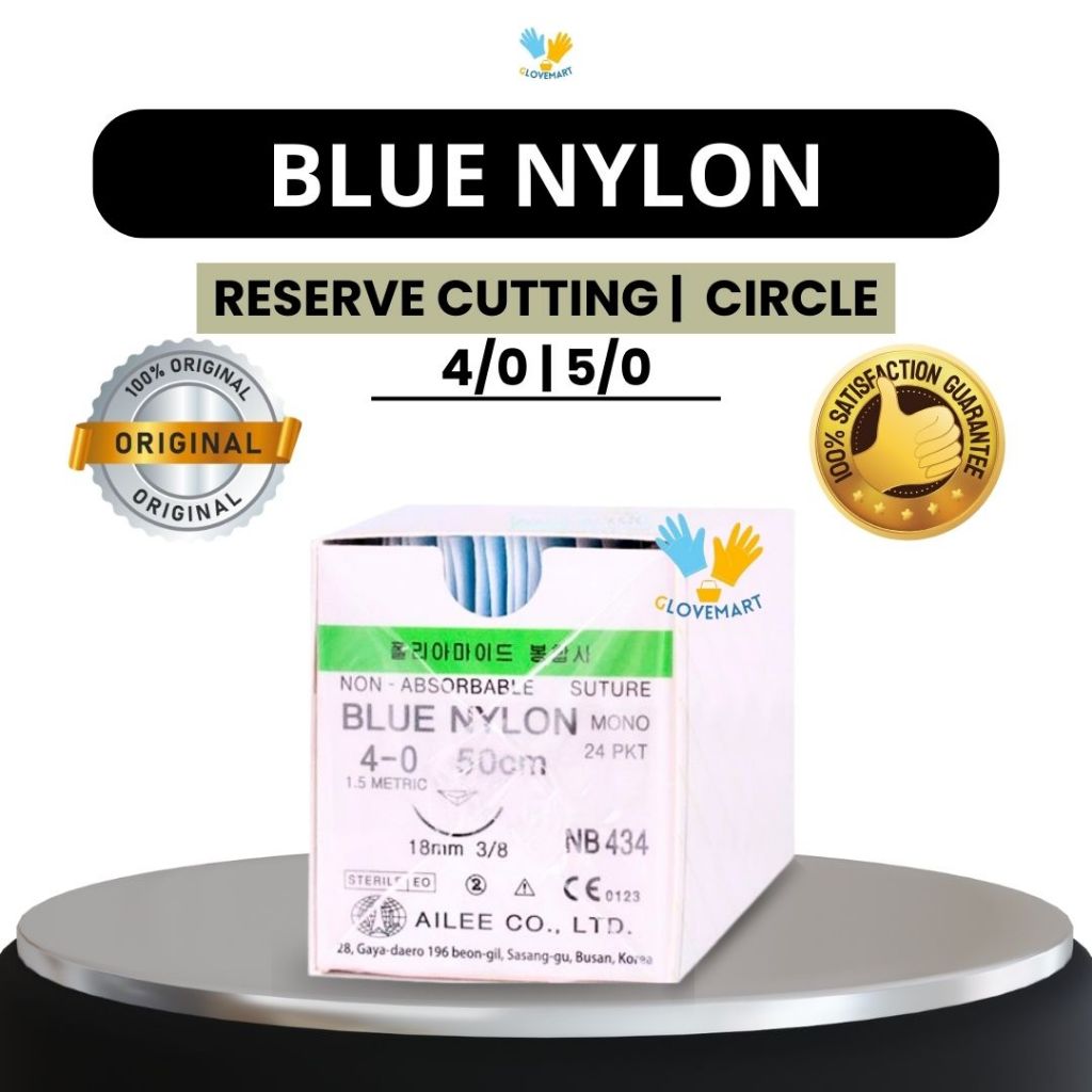 Jual Blue Nylon Non Absorbable/ Ailee Blue Nylon /Dental Surgical ...