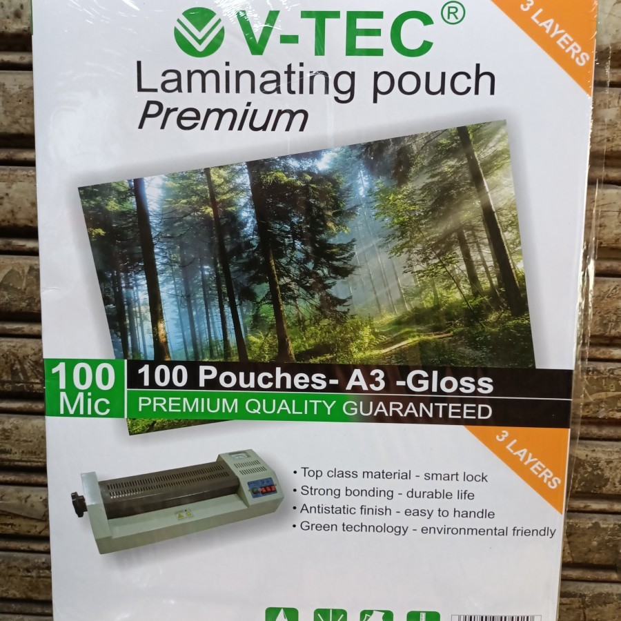 Jual PLASTIK LAMINATING A3 V TEC +++VV | Shopee Indonesia