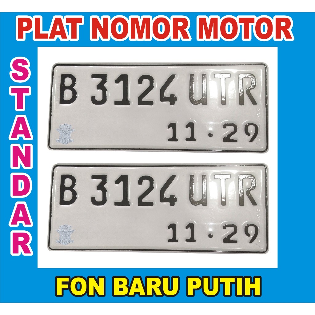 Jual PLAT NOMOR ST4ND4R FONT VARIASI/CUSTOM PAKE CAP ASLI TIMBUL ...