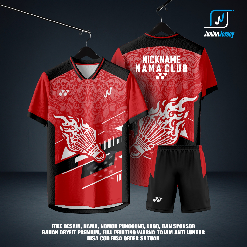 Jual JERSEY BAJU BADMINTON BULUTANGKIS CUSTOM FREE CUSTOM DESIGN- NAMA-CLUB | Shopee Indonesia