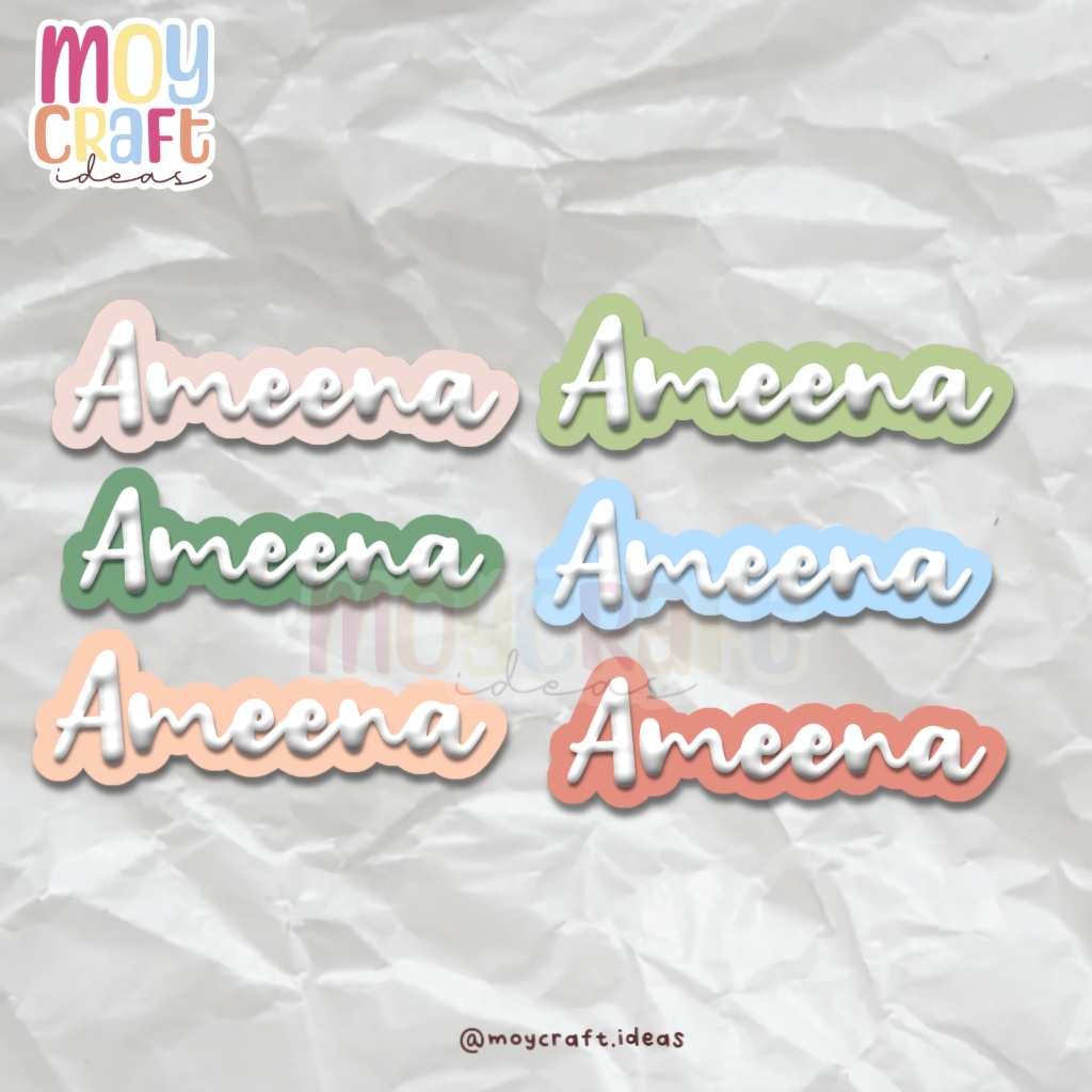 Jual Moycraft Ideas - Sticker Label Nama Custom Vinyl Waterproof ...