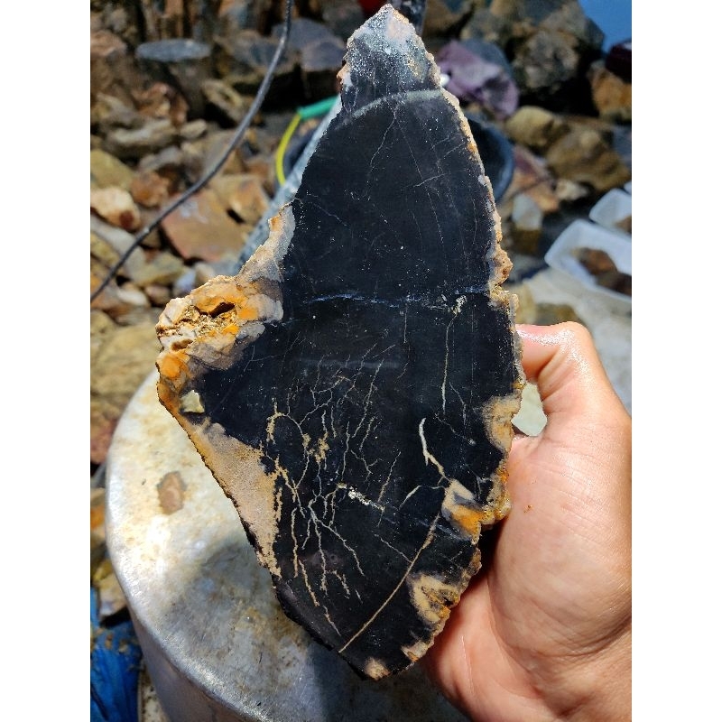 Jual BAHAN LEMPENGAN BATU AKIK GARUT POSIL KAYU BERAT 995 GRAM | Shopee ...