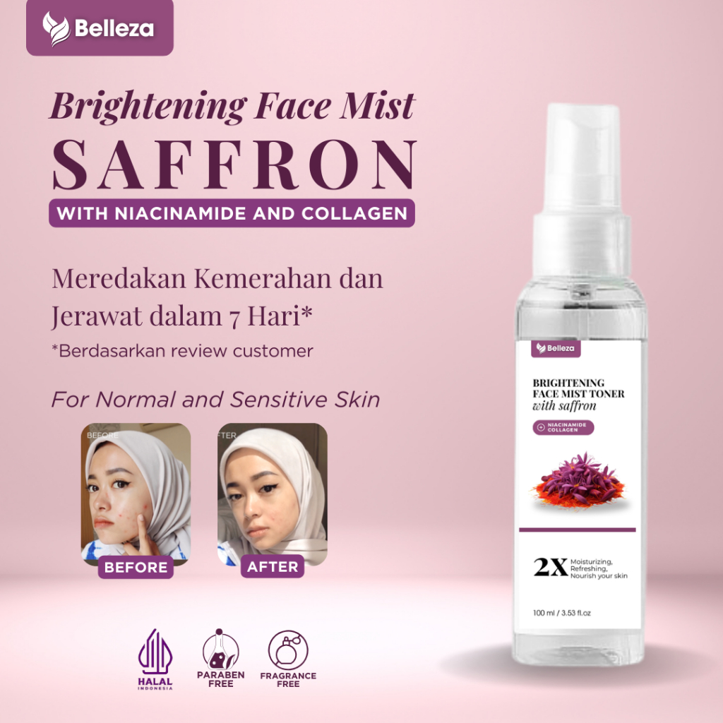 Jual Brightening Saffron Face Mist with Niacinamide Collagen | Solusi ...