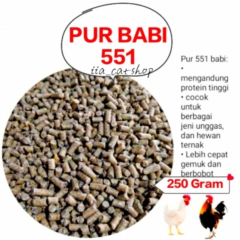 Jual Pur Babi 551 Untuk Unggas Pakan Ternak 250 Gram | Shopee Indonesia