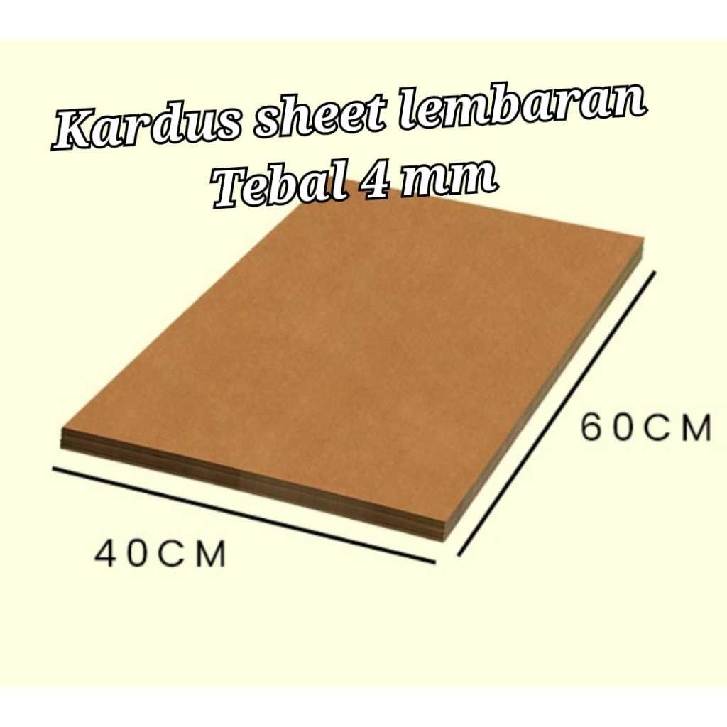 Jual KARDUS SHEET LEMBARAN 40 X 60 CM TEBAL 4MM C-FLUDE 40X60 CM ...
