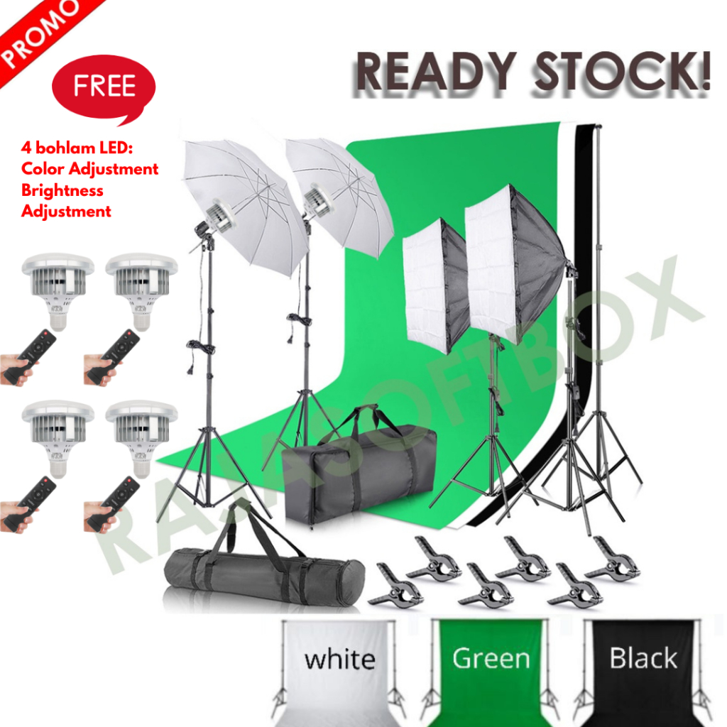 Jual Paket Background Studio Foto Softbox Studio Lightning Plus ...