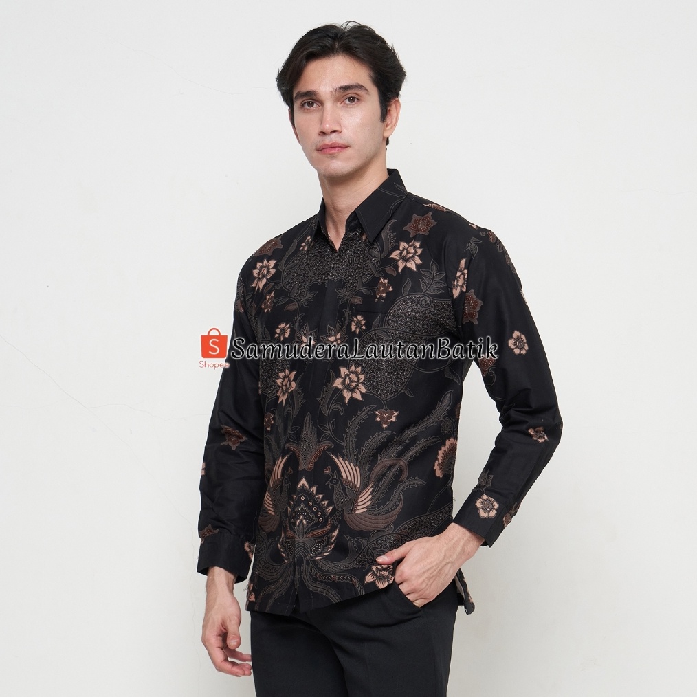Jual KODE O63R Kemeja Batik Couple Ayah Anak Warna Hitam PekatBatik ...