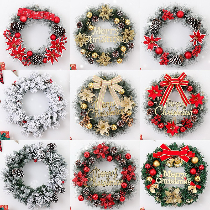 Jual Krans Natal Hiasan Gantungan Pintu Karangan Bunga Christmas ...