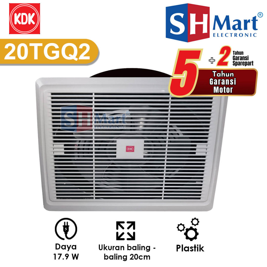 Jual KIPAS ANGIN KDK 20TGQ / CEILING EXHAUST FAN PLAFON 8 INCH 20TGQ2 ...