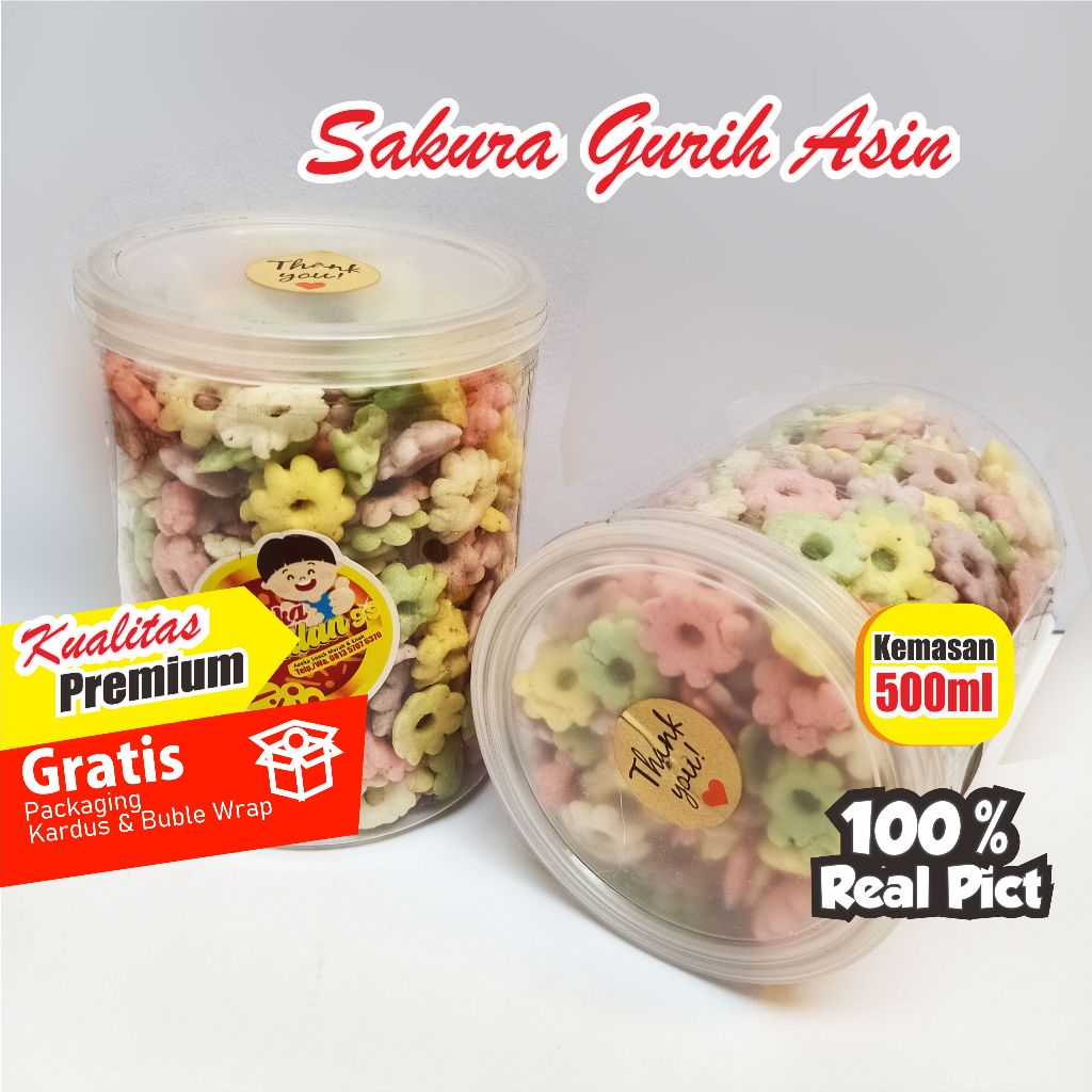 Jual ANEKA CAMILAN PILUS SAKURA WARNA WARNI / AJISAN SAKURA / SAKURA ...