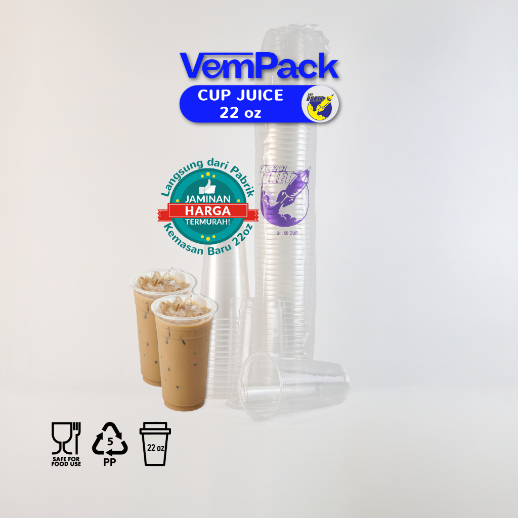 Jual Cup Gelas Plastik 22 Oz/cup juice/cup minuman/cup Thaitea ISI 25 ...