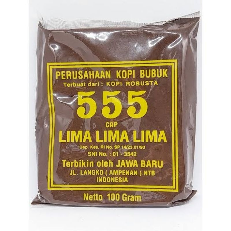Jual Kopi Bubuk Lima Cap 555 100 Gram / Kopi Bubuk Robusta Cap 555 / Coffee Robusta Khas Lombok ...