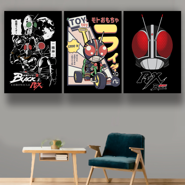 Jual KARIMAKE Poster Kayu KAMEN RAIDER BLACK RX KESATRIA BAJA HITAM ...