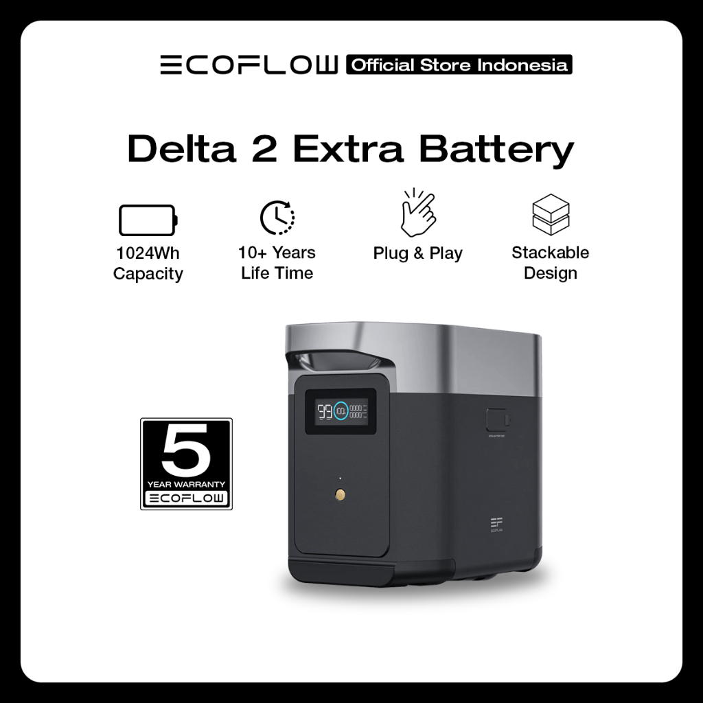 Jual EcoFlow DELTA 2 Extra Battery 1024Wh Kapasitas Ganda Back Up ...