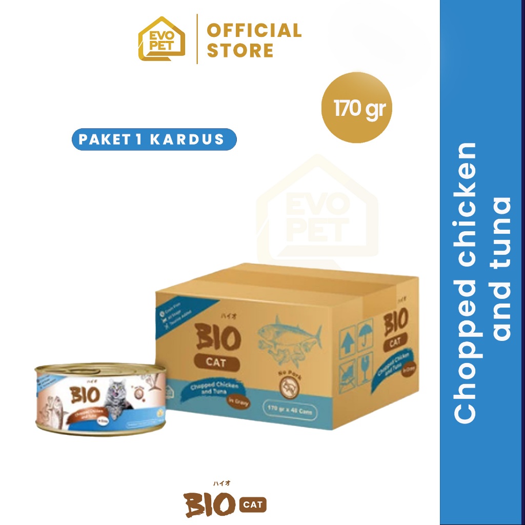 Jual Bio Cat Kaleng Makanan Basah 170gr Paket 1 Dus | Shopee Indonesia