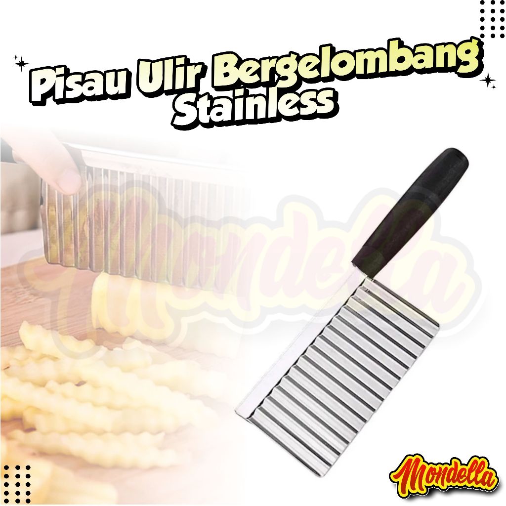 Jual Pisau Ulir Bergelombang Stainless Steel Pemotong Kentang Timun ...