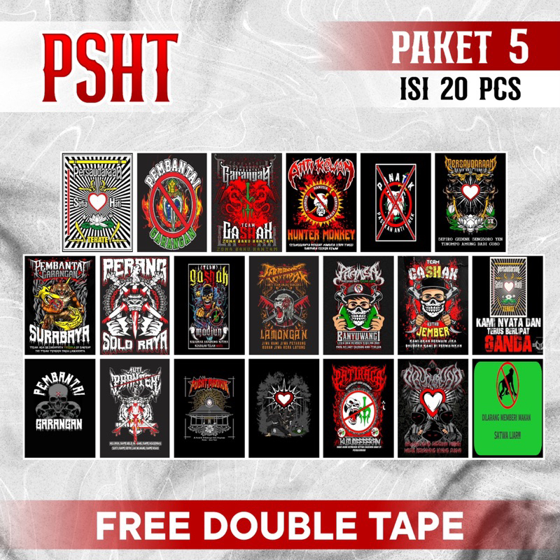 Jual (isi 20) Poster dinding PSHT free double tape/ Poster PSHT PAKET 5 ...