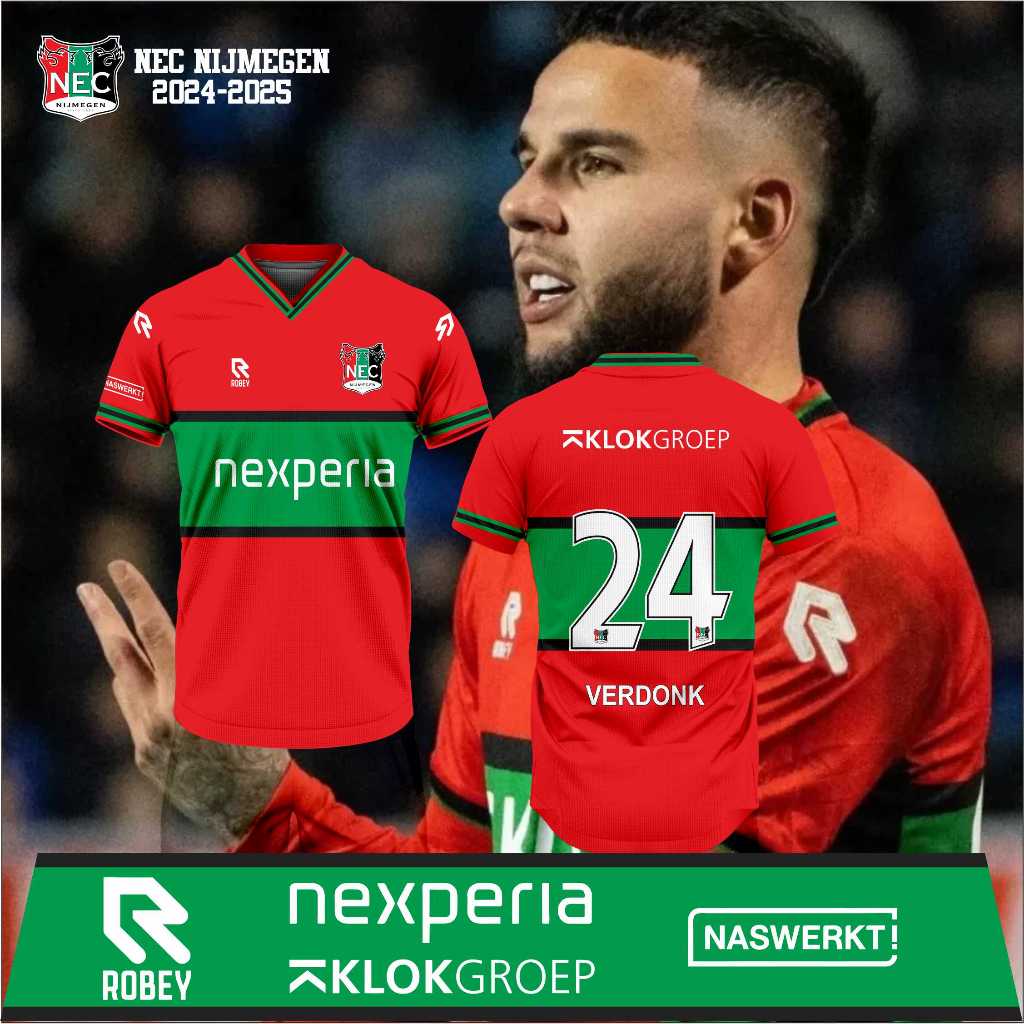 Jual JERSEY NEC NIJMEGEN MUSIM 24/25 HOME | Shopee Indonesia