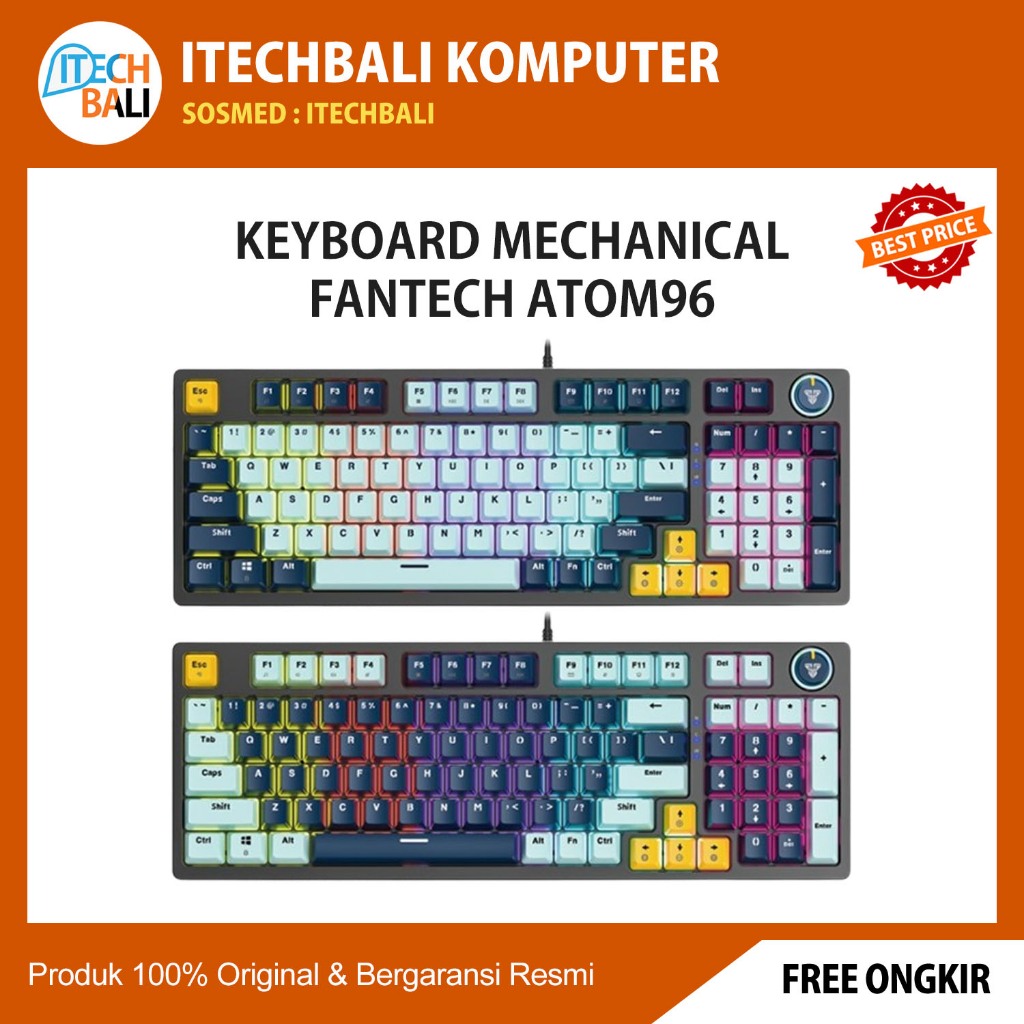 Jual Keyboard Gaming FANTECH Atom96 MK890 Mechanical | ITECHBALI | Shopee Indonesia