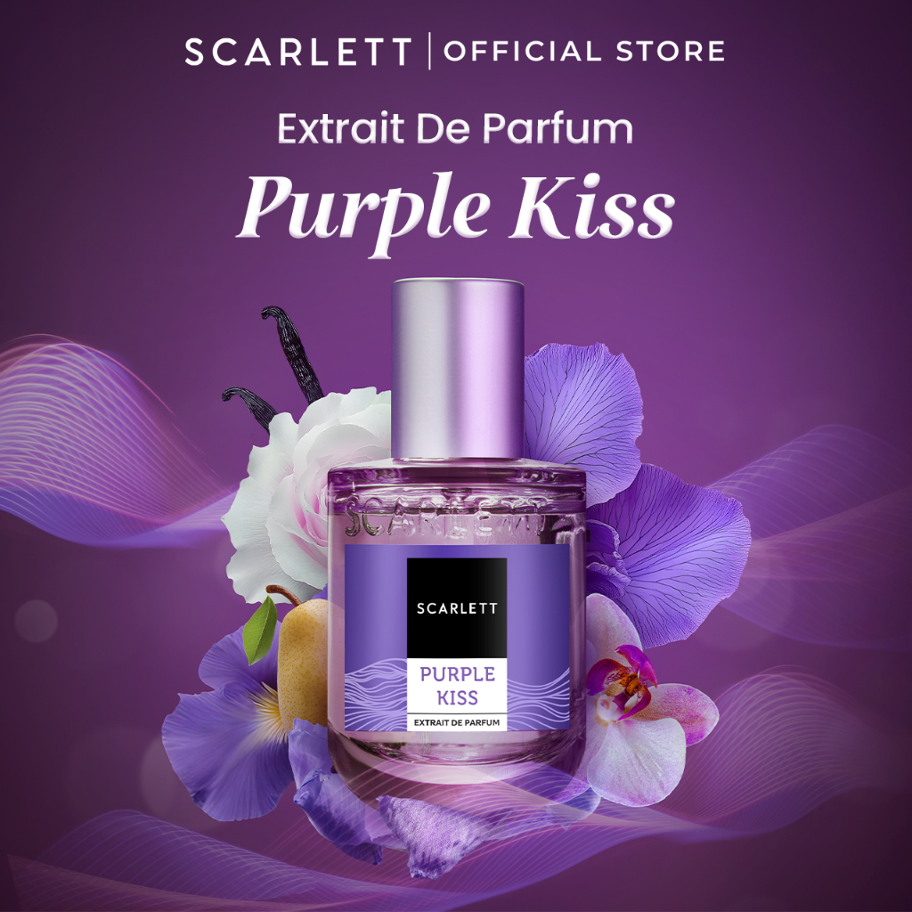 Jual Scarlett Whitening Extrait De Parfum Purple Kiss 30ml | Shopee ...