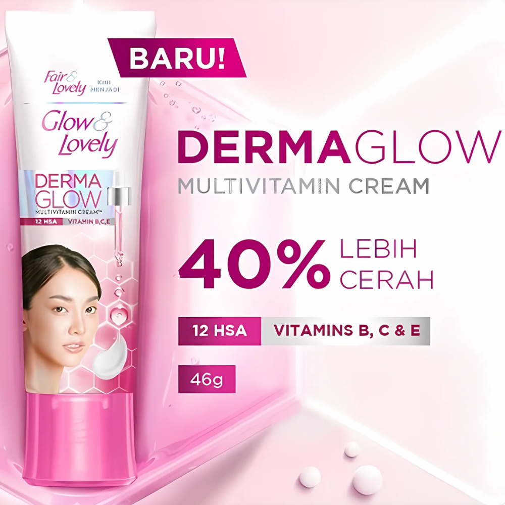 Jual Glow & Lovely Krim Pencerah Wajah Multivitamin 23g 46g ...