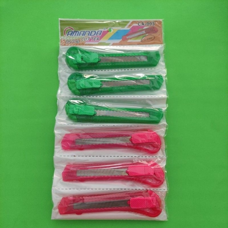 Jual Cutter Renceng Amanda Besar CA-003 Per Lusin Isi 12 Pcs | Shopee ...