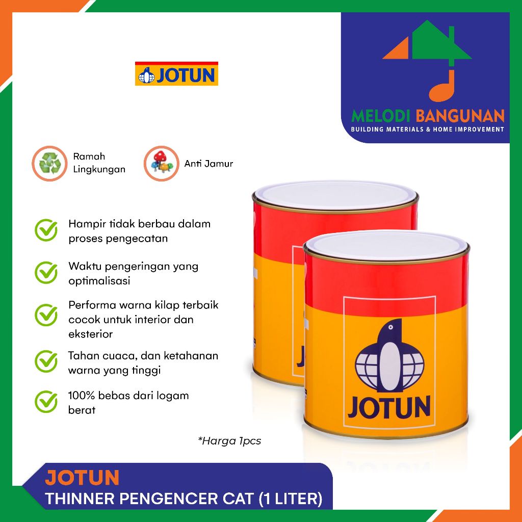 Jual Jotun - Thinner + Thiner + Tiner Pengencer Cat Gardex 0.9 Liter 0. ...