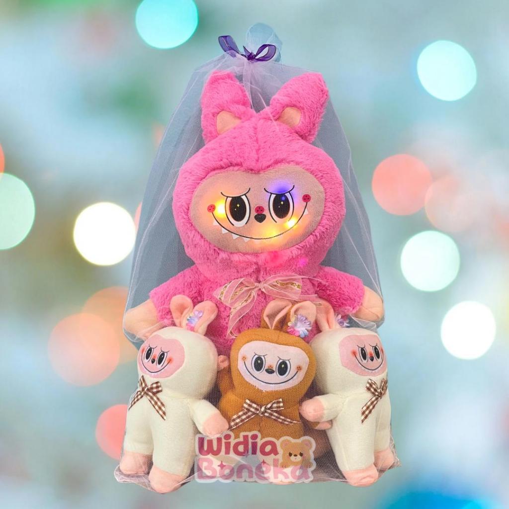 Jual Boneka Labubu Beranak 3&4 Induk LED 55cm Sudah Dilengkapi Pita ...