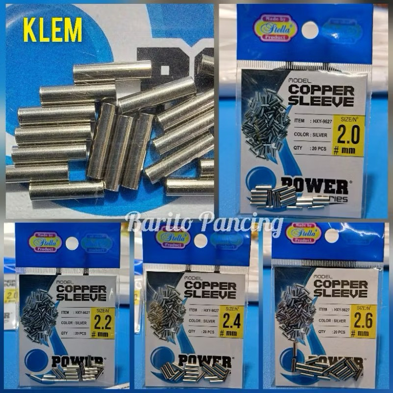 Jual klem stella copper sleeve nekline klem tali pancing HXY-9627 spit ...
