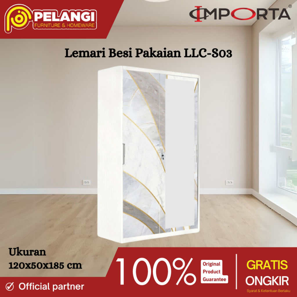 Jual Lemari Besi Pakaian LLC-S03 | Lemari Besi Importa | Lemari 2 Pintu ...